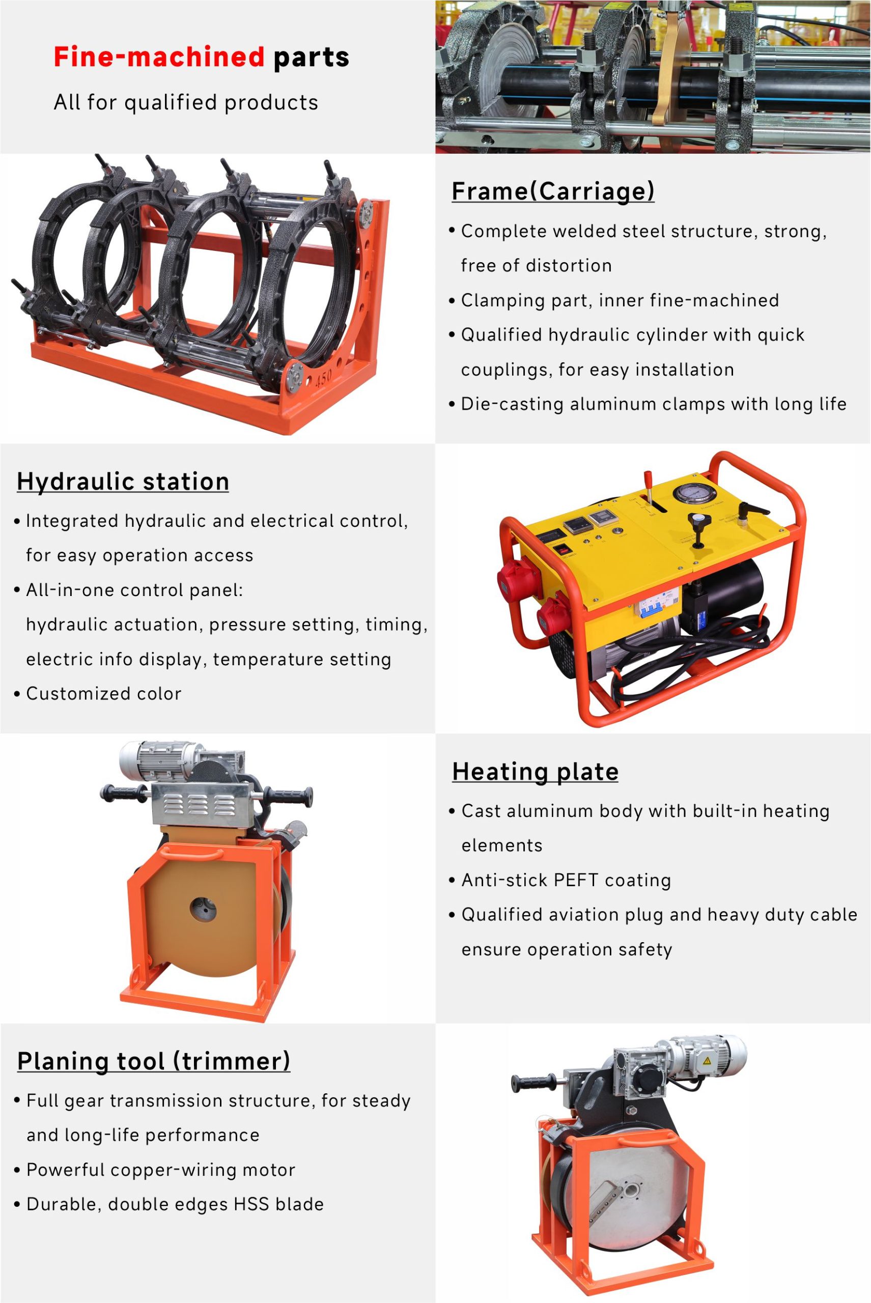 200-450mm Hydraulic Butt fusion welding machine – butt welding machine